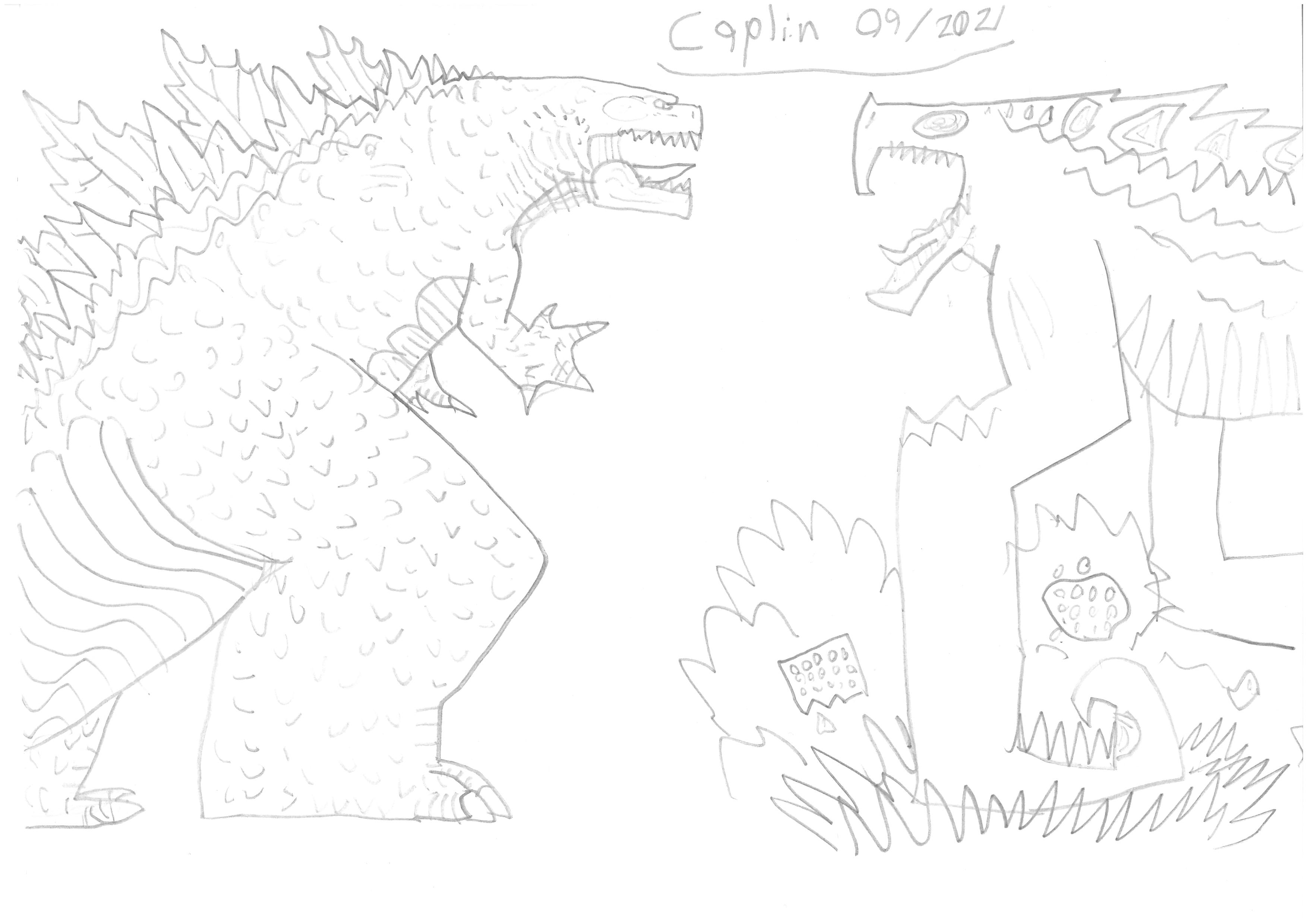 Godzilla Vs Muto Poster Godzilla (2014) Muto Prime Statue Spec